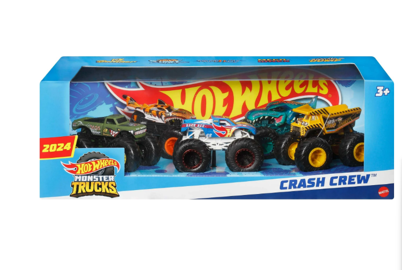 NIB HOT WHEELS® MONSTER TRUCKS "CRASH CREW™" 5 PACK 1:64 SCALE | eBay