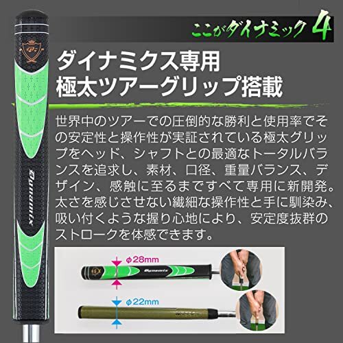 NEW Dynagolf Dynamics Putter Mallet Type Grip Thick Beginner Large Head ...