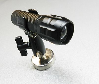 LED ULTRA BRIGHT LIGHT FLASHLIGHT WITH PIVOTAL ROTATING CLAMP MAGNETIC ...