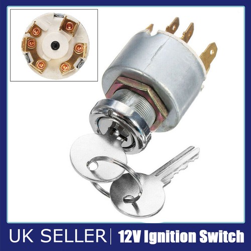 Universal 12V 4 Position Ignition Switch Barrel w/ Keys For Car Motorcycle Boat | eBay UK