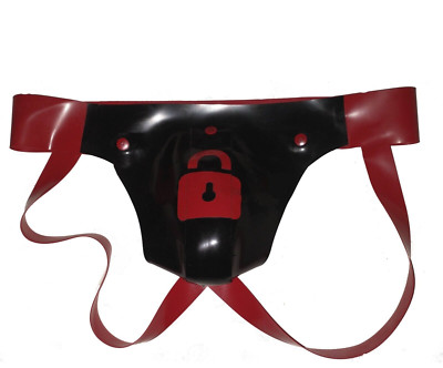 Rubberpigs Codpiece Jockstrap - Red locked symbol on detachable pouch ...