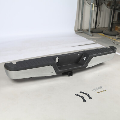 Chrome Rear Step Bumper For 15-20 Ford F150 No SENSOR Hole & Towbar | eBay