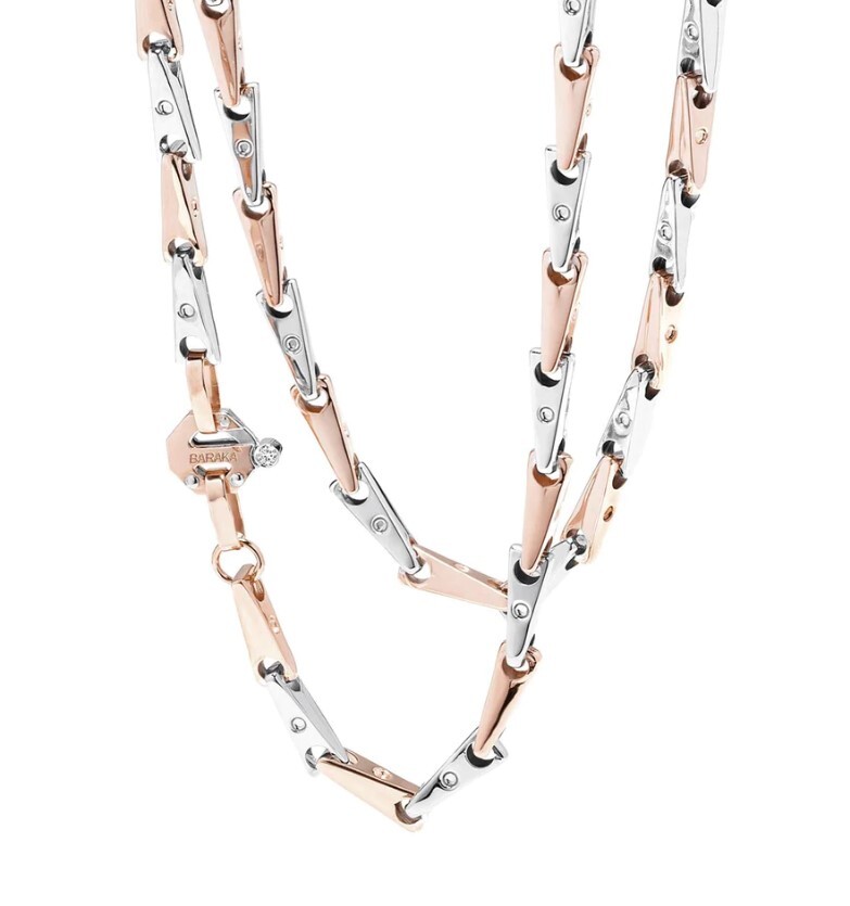 BARAKA Men's GC241041RBAU550002 Nexus Collection Gold & Diamonds Chain ...