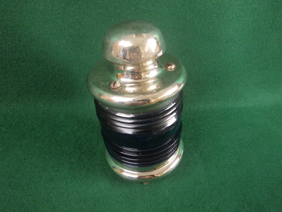 Pair Vintage Marine Navigation lights Chrome, Red+Blue Glass Lenses ...