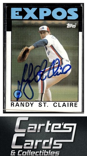 Randy St. Claire 1986 Topps #89 Montreal Expos TTM/IP Signed ...