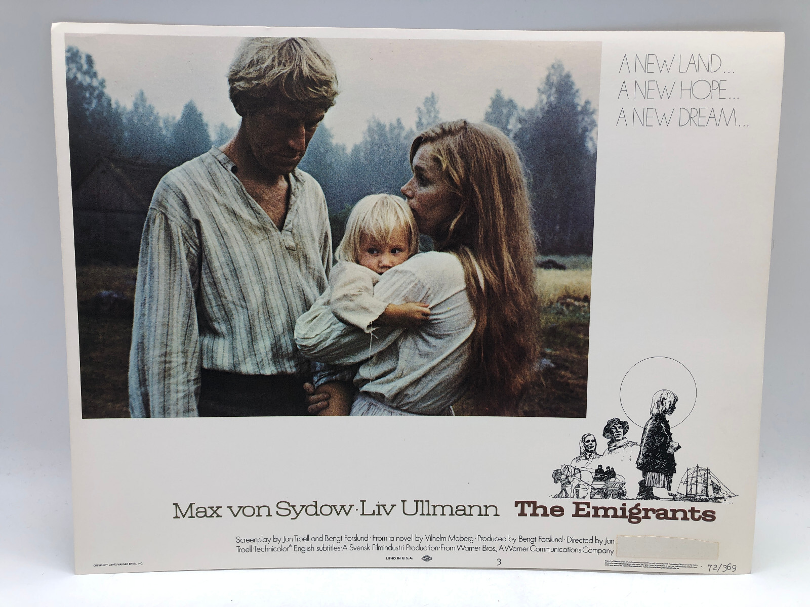 LOT: 6 The Emigrants (Troell, 1971) Lobby Cards 11x13 Liv Ullman Max ...