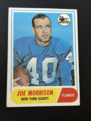 1968 Topps Football #211 Joe Morrison EX New York Giants Cincinnati Set ...