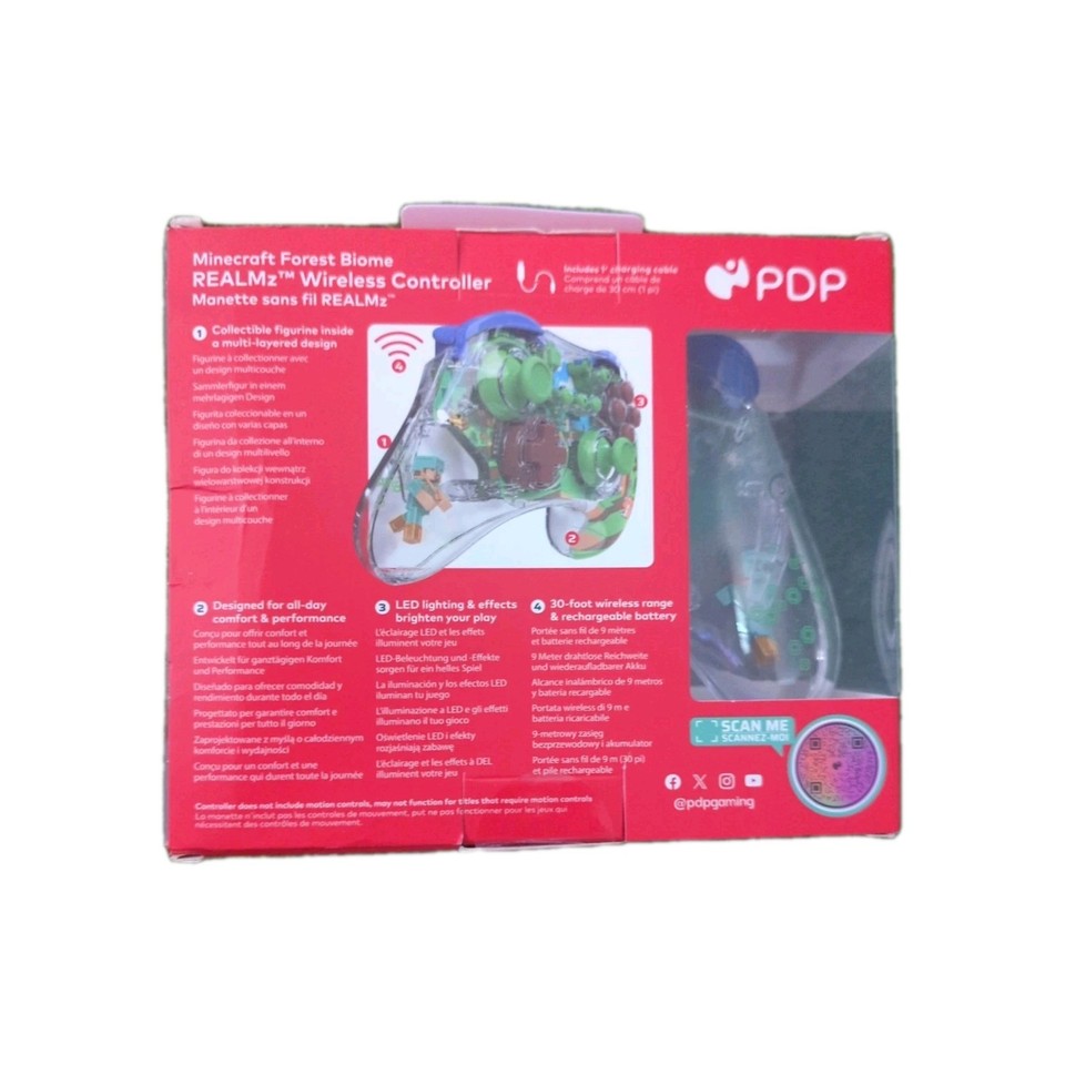 PDP REALMz Wireless Controller For Nintendo Switch Minecraft Steve ...