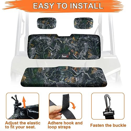 UTV Ranger Seat Covers, Camo Waterproof Seat Covers Compatible with ...