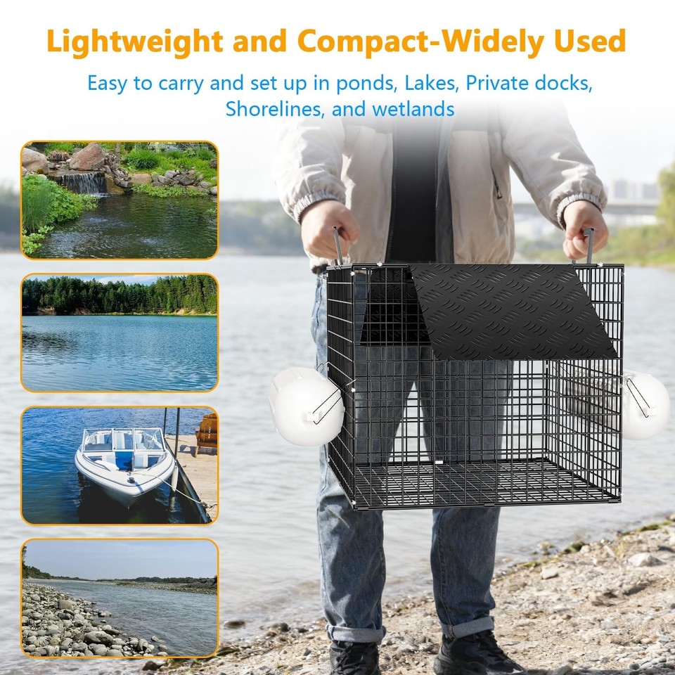 Floating Turtle Trap for Outdoor Water Solutions, Humane Snapping ...