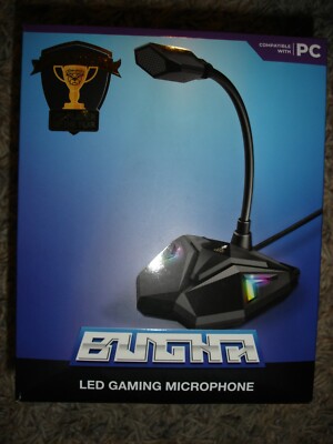 Bugha LED Light up gaming universal Mic Xbox PS4 PC adjustable ...