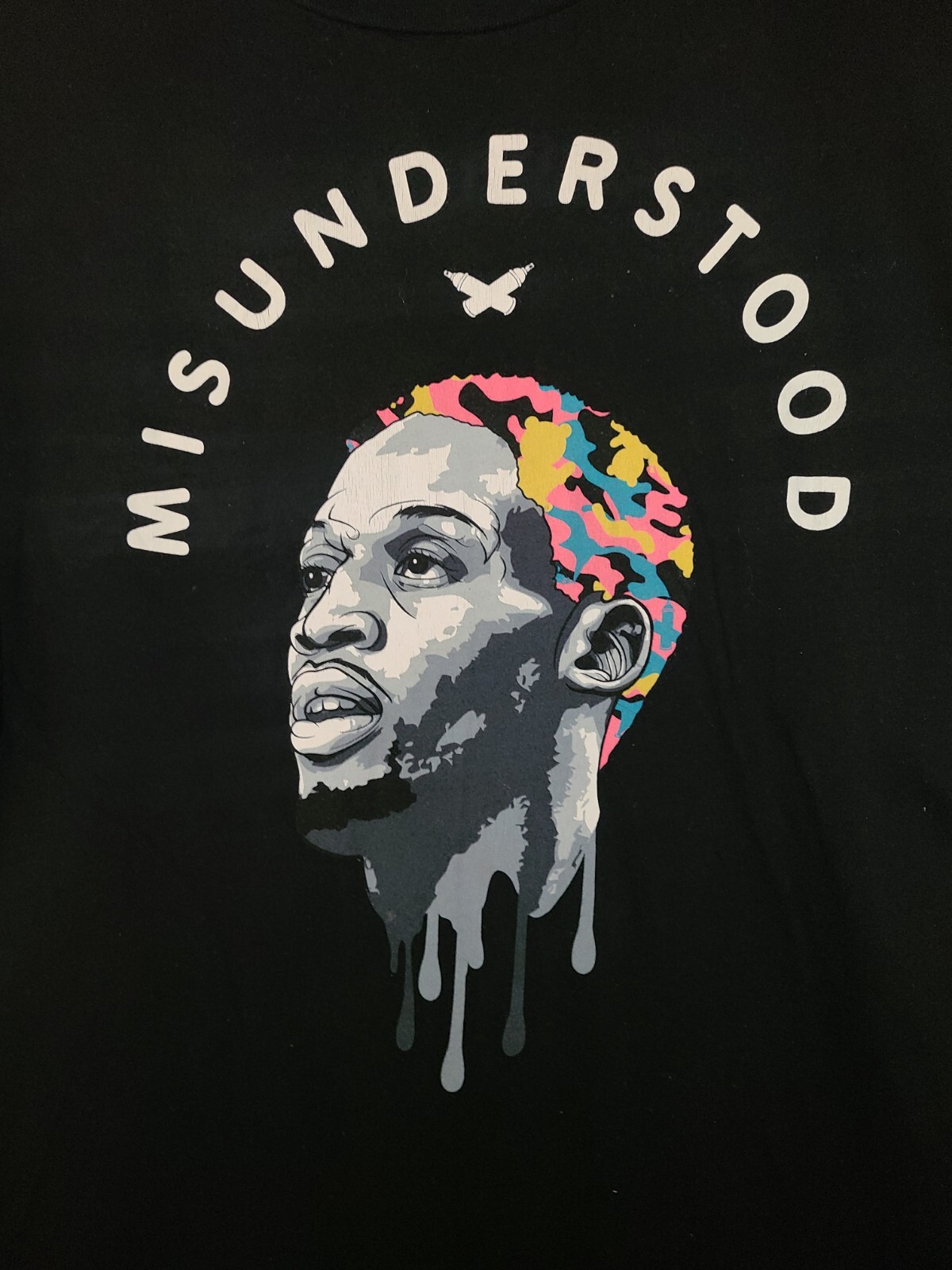 Dennis Rodman Misunderstood Black T-Shirt Entree (aut… - Gem