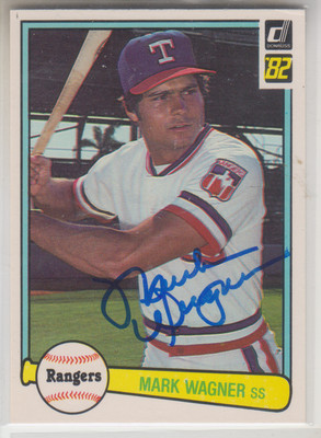 Autographed 1982 Donruss Mark Wagner - Rangers | eBay