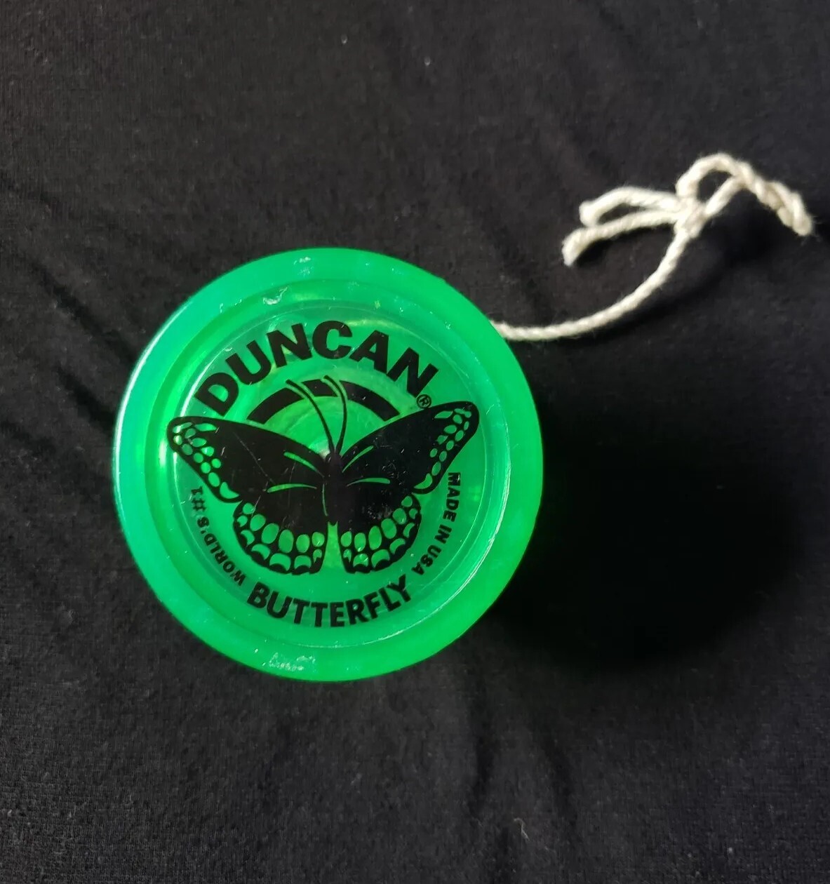 Vintage Duncan Butterfly Flourecent Green Yoyo. 1980's. Made in USA ...