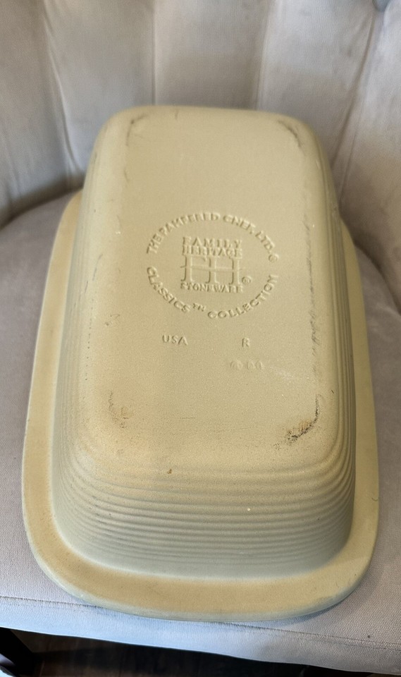 PAMPERED CHEF STONEWARE LARGE DEEP CASSEROLE BAKING DISH 17" x 11" x 4 ...
