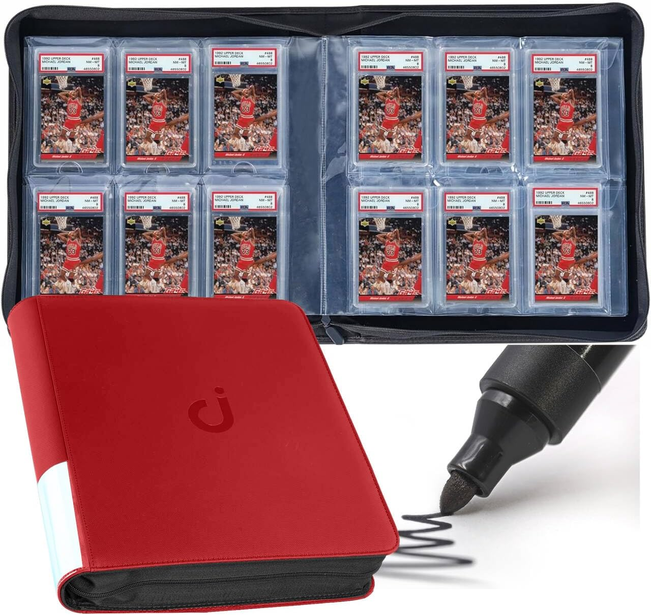 Graded Card Binder - Holds 60 Cards, Premium Slab Binder with Sleeves ...