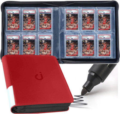 Graded Card Binder - Holds 60 Cards, Premium Slab Binder with Sleeves ...