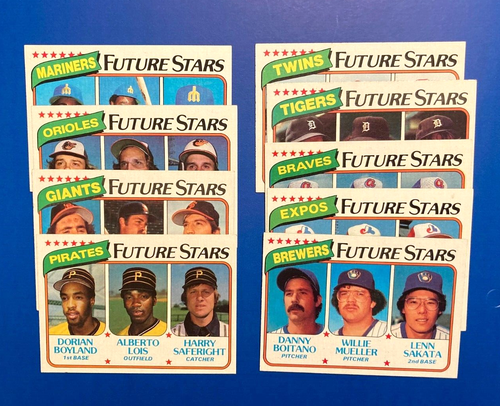 Topps 1980 (9) Future Team Stars Baseball Cards-EX+NM-FREE SHIP | eBay