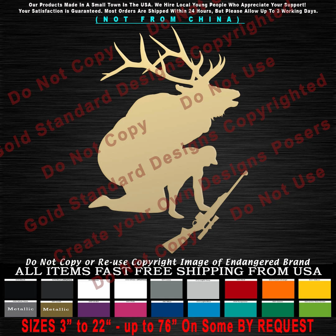 Bull Elk Decals