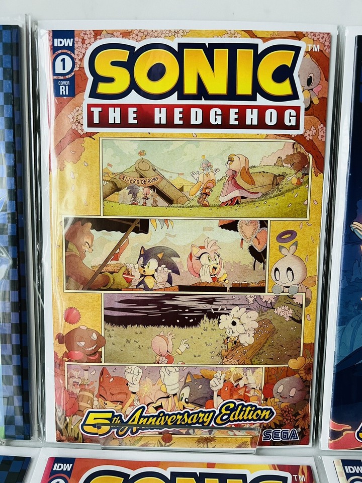 Sonic The Hedgehog (IDW Comics) - ALL 8 Cover Variants 5th Anniversary ...