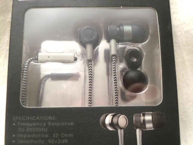 Coby Jammerz Metal Stereo Earbuds Cve200 Black for sale online | eBay