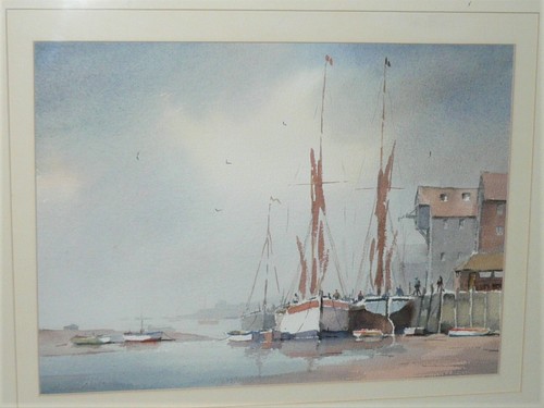 VINTAGE SEASCAPE WATERCOLOUR SIGNED S. CARDEW BRITISH ARTIST SIDNEY ...