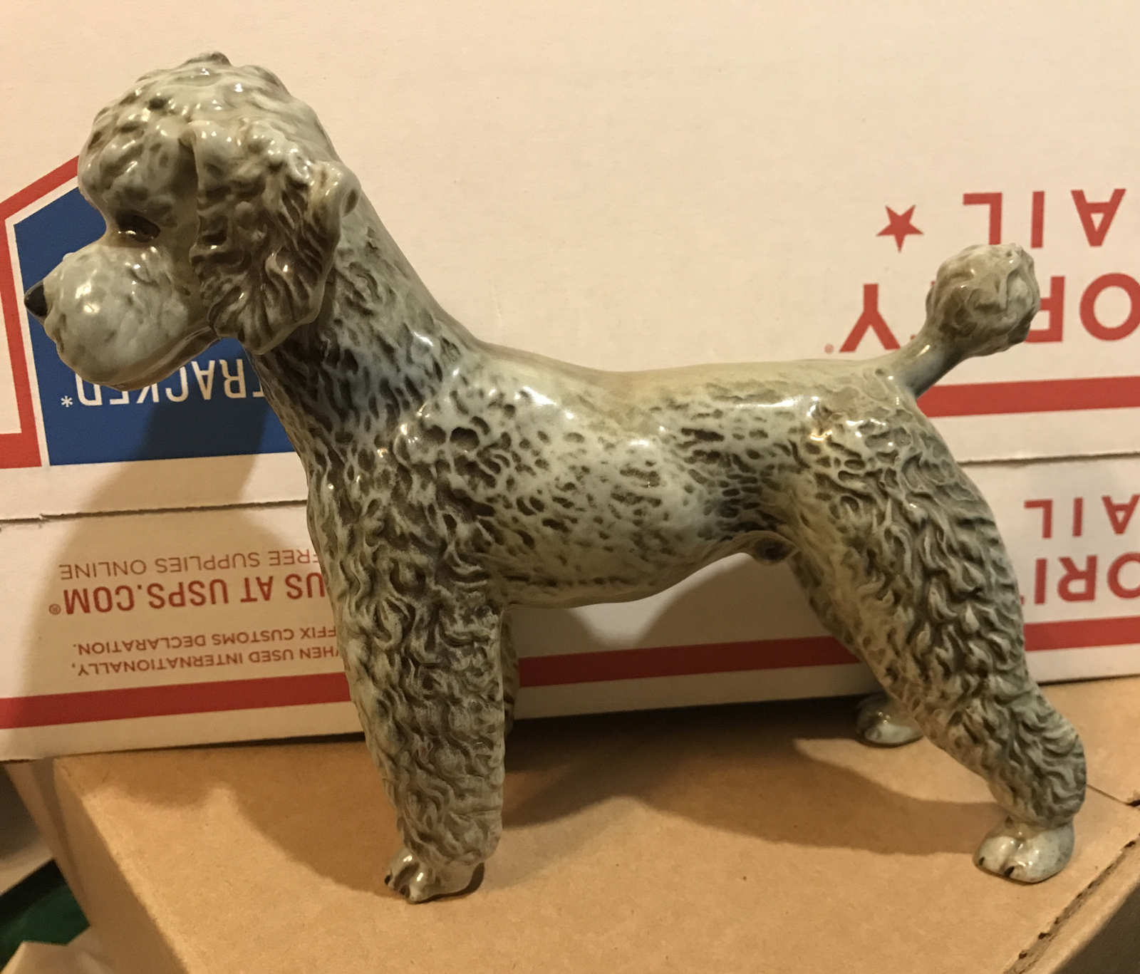1968 Goebel W Germany Blue Gray Poodle Dog CH620 7" Figurine Excellent ...