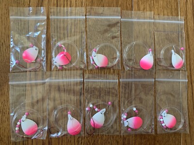 10 Slow Death Hook Crawler Harness w/Quick Change & Pink/White Spinner ...