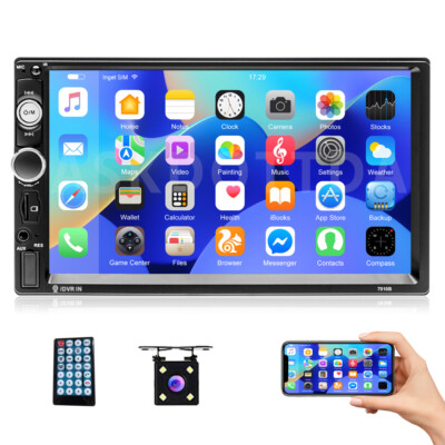 2DIN 7'' Car Radio Stereo MirrorLink Bluetooth USB/TF/AUX/Remote ...