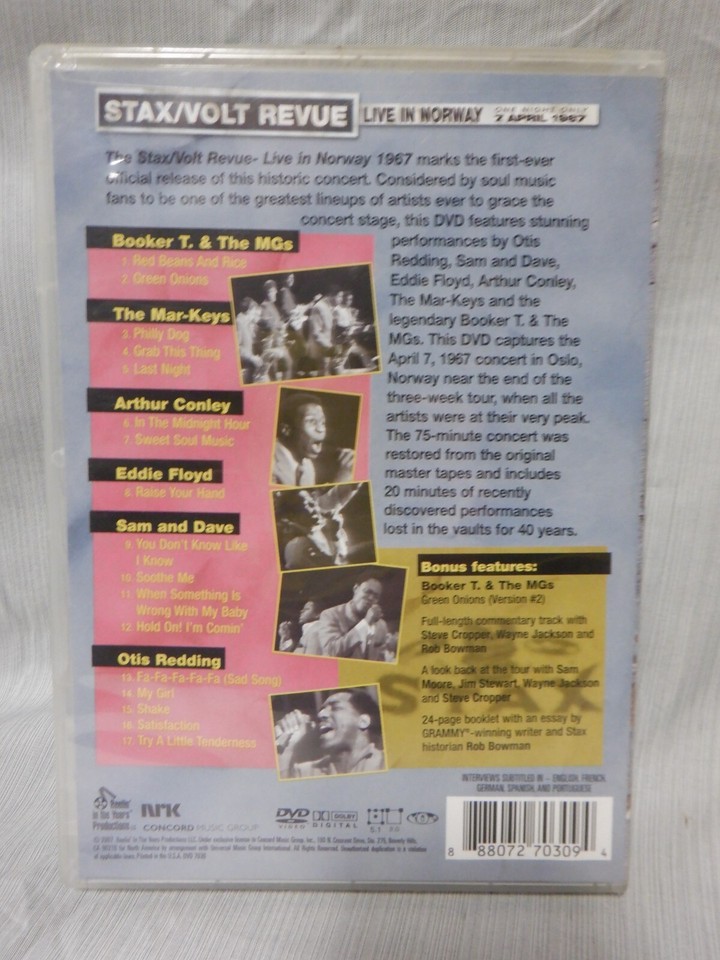 DVD - Stax/Volt Revue Live In Norway - Great Condition | eBay