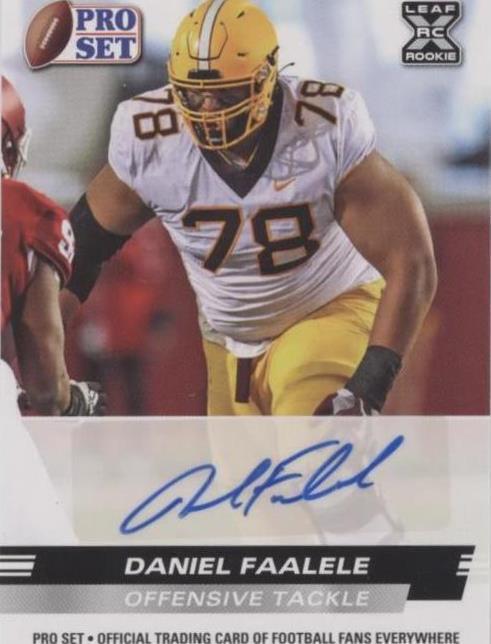 2022 Leaf Pro Set Draft - Autographs Daniel Faalele #PSA-DF1 (AU, RC ...