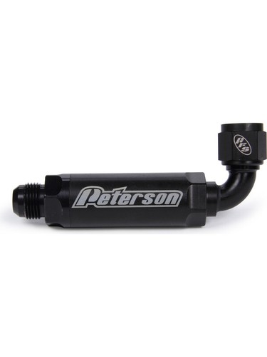 Peterson Fluid Oil Filter Scavenge In-Line 90 Degree 10 AN Male Inlet ...