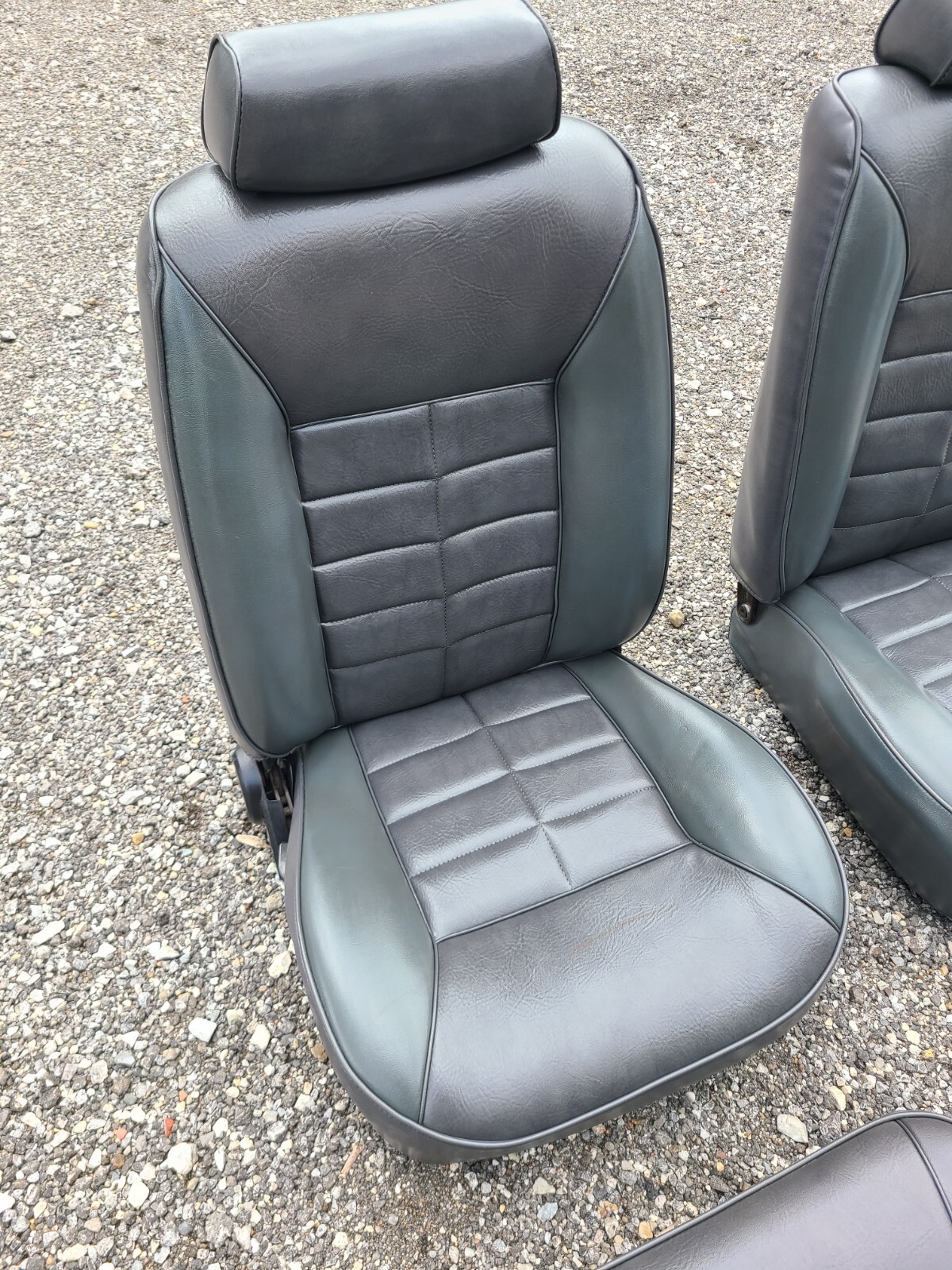83-89 Ford Fox Body Mustang Hatch Front Rear Seat Set Gray 1983-1989 ...