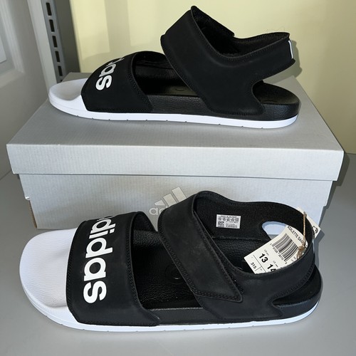 adidas Adilette Men's Slide Sandal Size 13 - Black & White (F35416) for ...