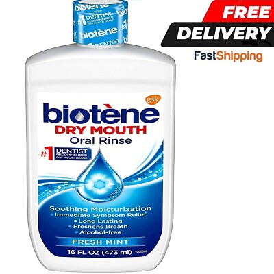 Biotene Oral Rinse Moisturizing Mouthwash for Dry Mouth Relief FRESH ...