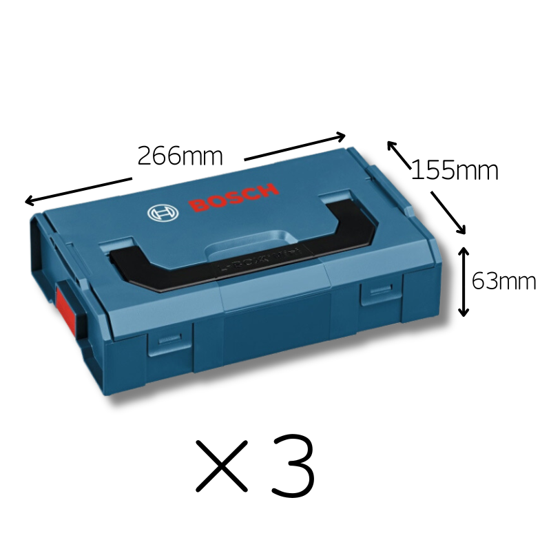 Bosch L-BOX X-MINI3 Box mini Set 266x155x63mm Blue Tool Case New From ...