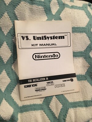 VS. Unisystem Video Arcade Game Kit Manual, Nintendo 1985 | eBay