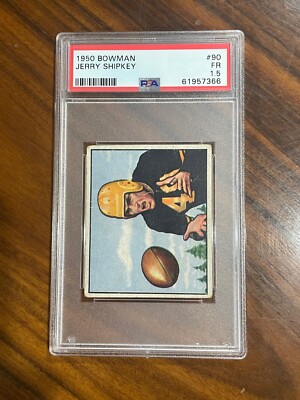 1950 Bowman #90 Jerry Shipkey RC PSA 1.5 Pittsburgh Steelers Football ...