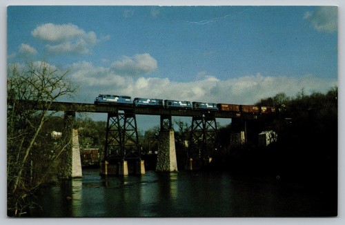 Conrail EMD SD45 3 GE B23-7's New York Central W Shore Bridge Postcard ...