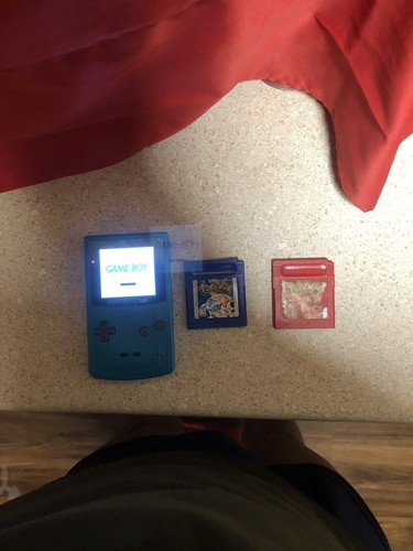 gameboy color with backlight N Pokémon Blue N Red | eBay