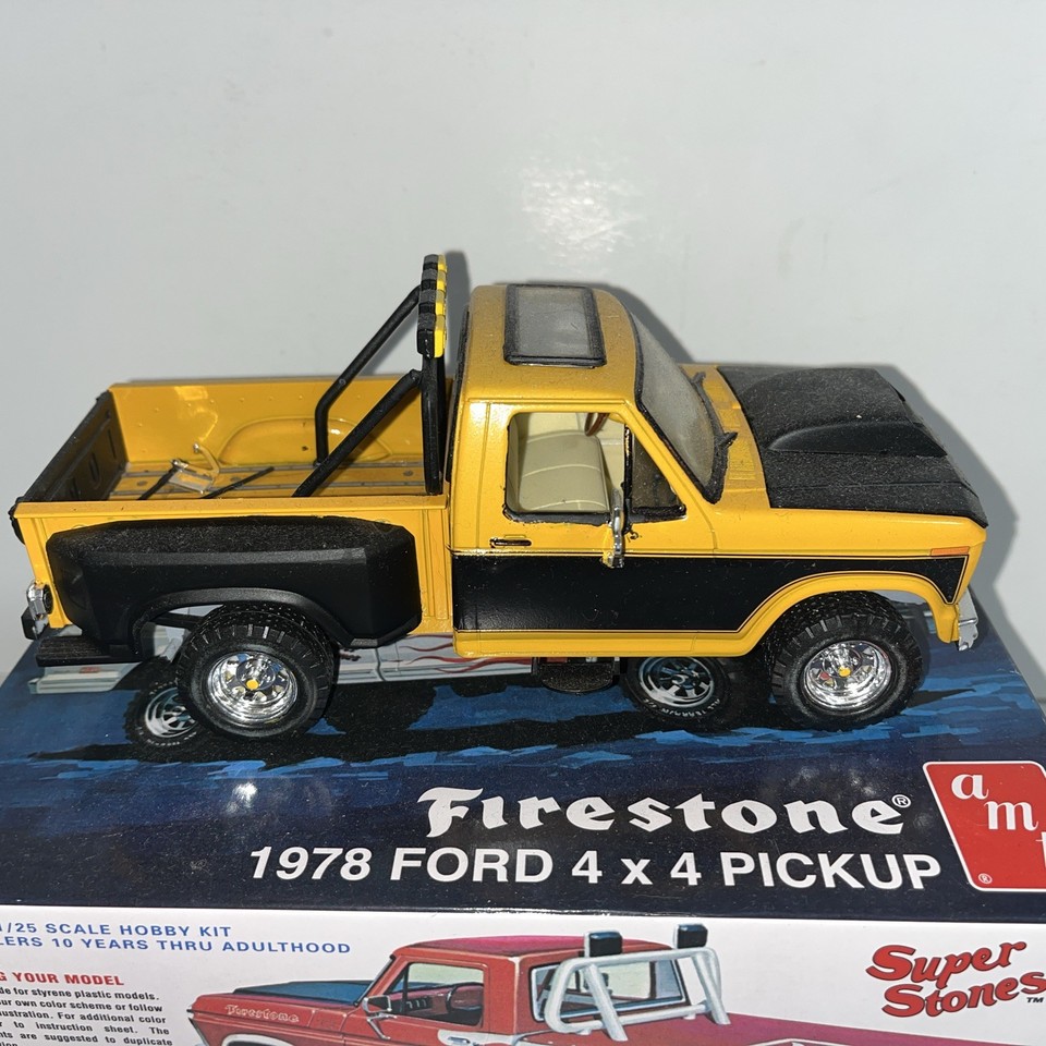 AMT 1978 Ford 4×4 Truck Firestone Super Stones 1/25 Model Kit BUILT | eBay