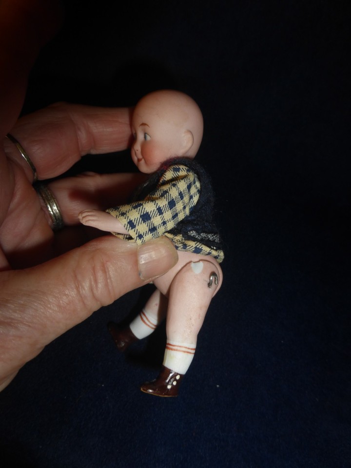 Antique German Kestner Googly Boy Doll On Wood Bobsled 4 1/4" SALE | eBay