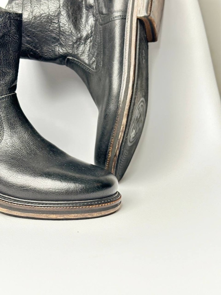 Shabbiest Avantgarde Leather Black Mens Boots AS98 Type Size 41 | eBay UK