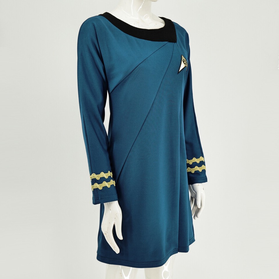 Cosplay TOS Female Duty Blue Dress The Original Series Starfleet ...