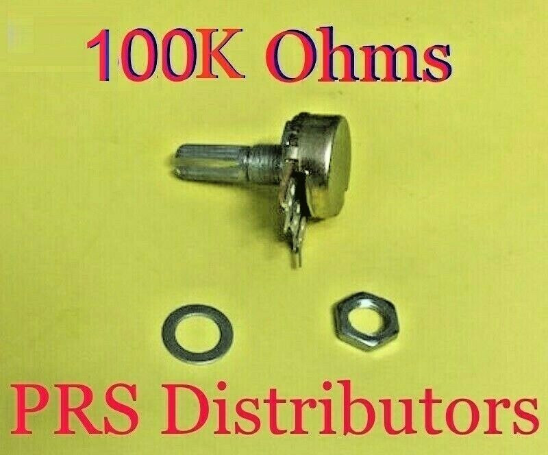 100K OHMS Linear Panel Mount Volume Control B100K Potentiometer 3 ...