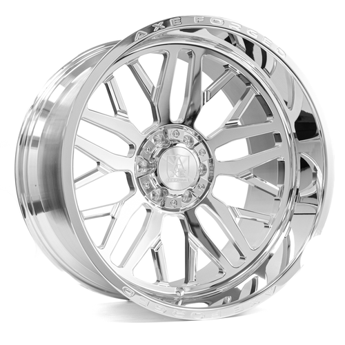 24x14 Axe AF11 Fully Polished FORGED Wheels 5x5/5x5.5 (-76mm) Set of 4 ...