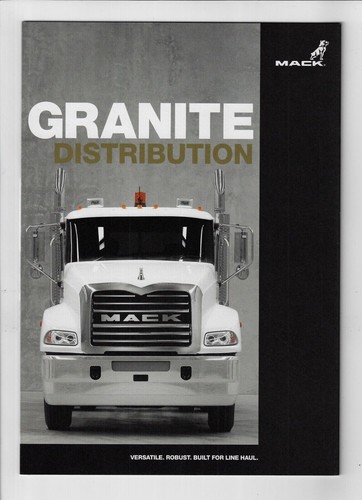 MACK GRANITE DISTRIBUTION TRUCKS 8 PAGE FOLDOUT TYPE BROCHURE 12/14 NOS ...