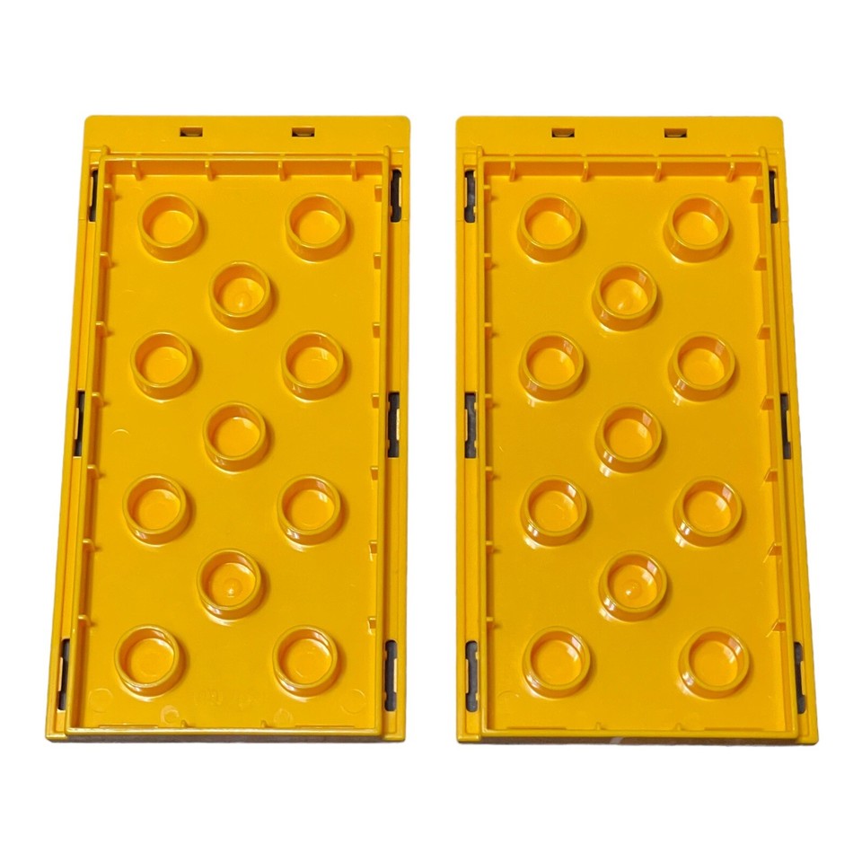 2 Lego Duplo 4x8 Orange Yellow Platform Tile Car Ramp Replacement Part ...