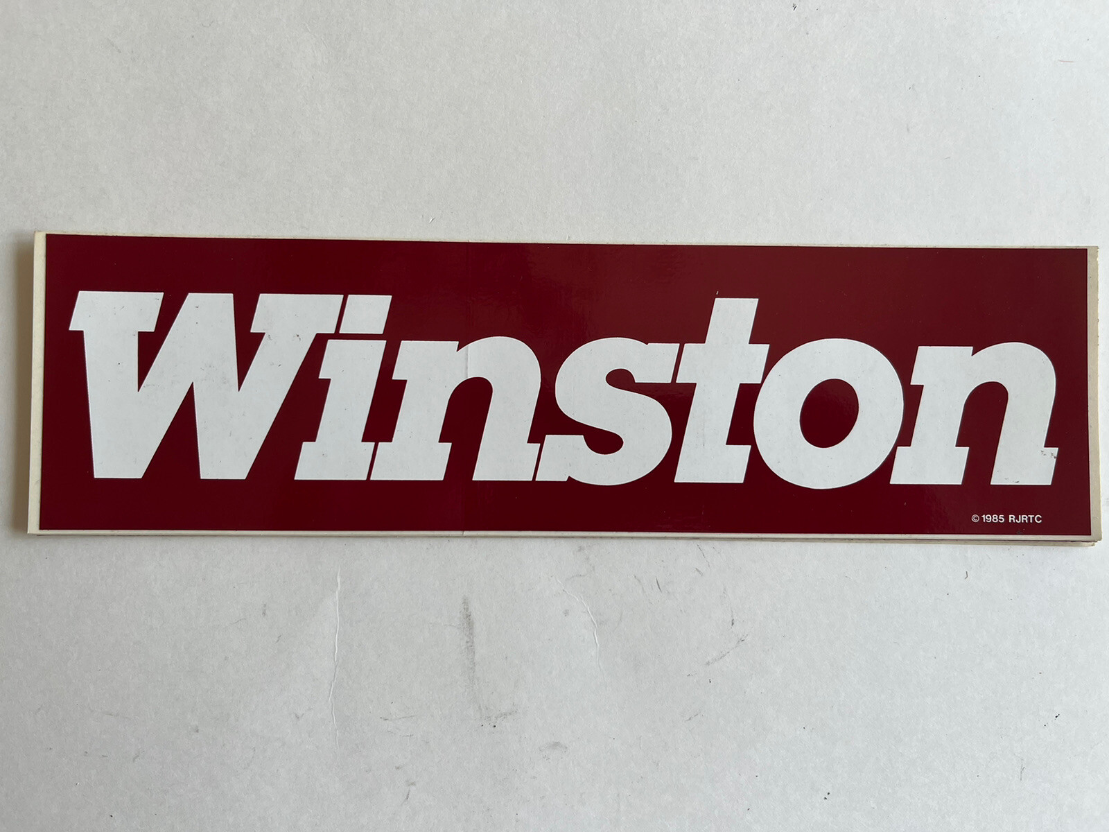 Original Vintage NOS 1985 WINSTON Cup Or Drag Racing Sticker ~10.75x3 ...