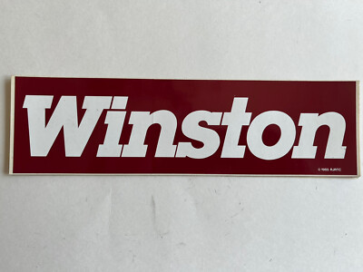 Original Vintage NOS 1985 WINSTON Cup Or Drag Racing Sticker ~10.75x3 ...